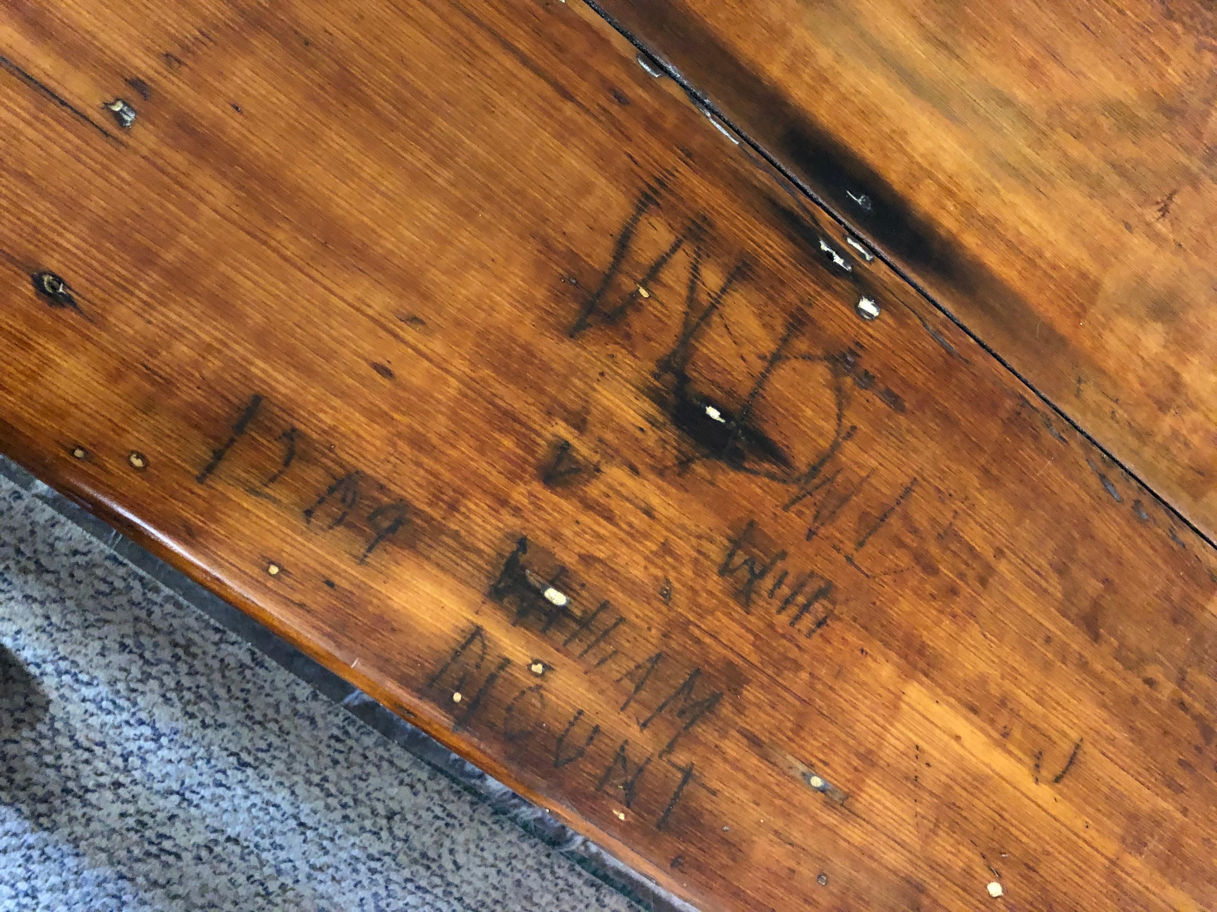 One of a Kind Character Rich Large Rustic Farm Table For Sale at 1stDibs