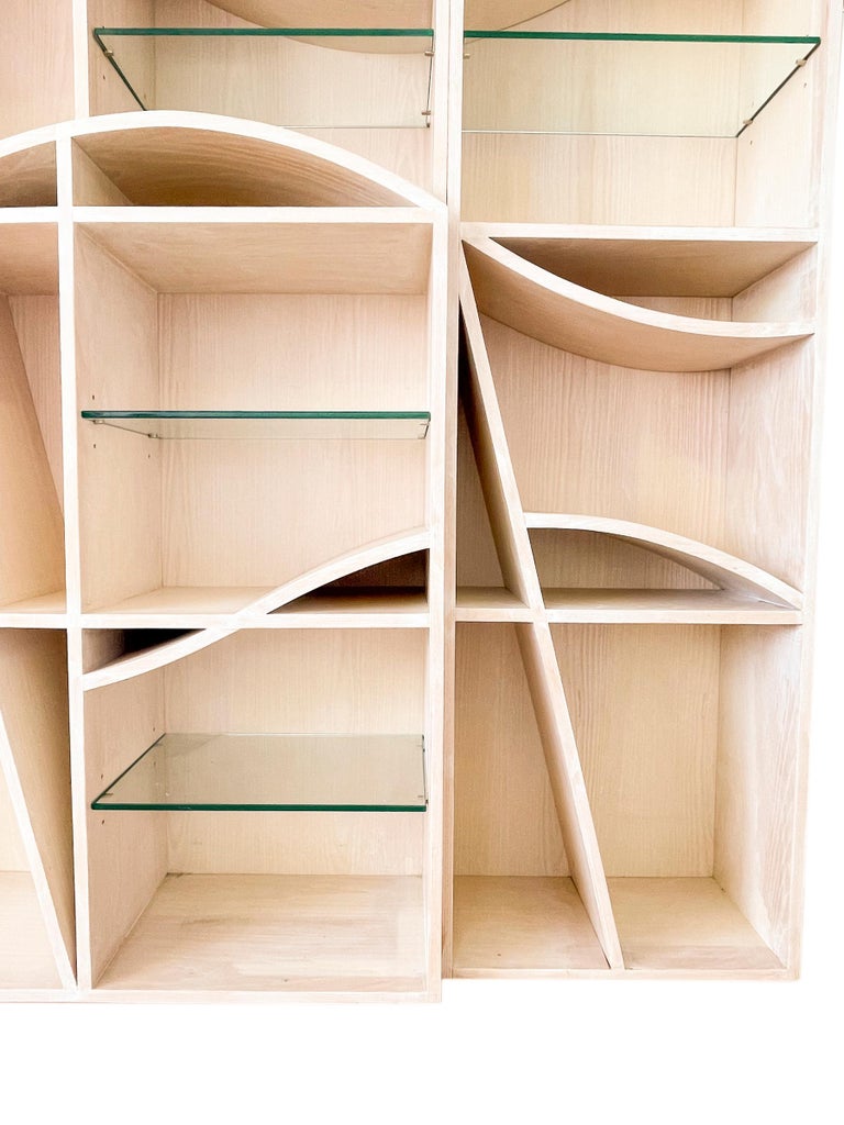 One of a Kind Custom Emmett Moore Limed Oak Bookcase, USA, 2014 For ...