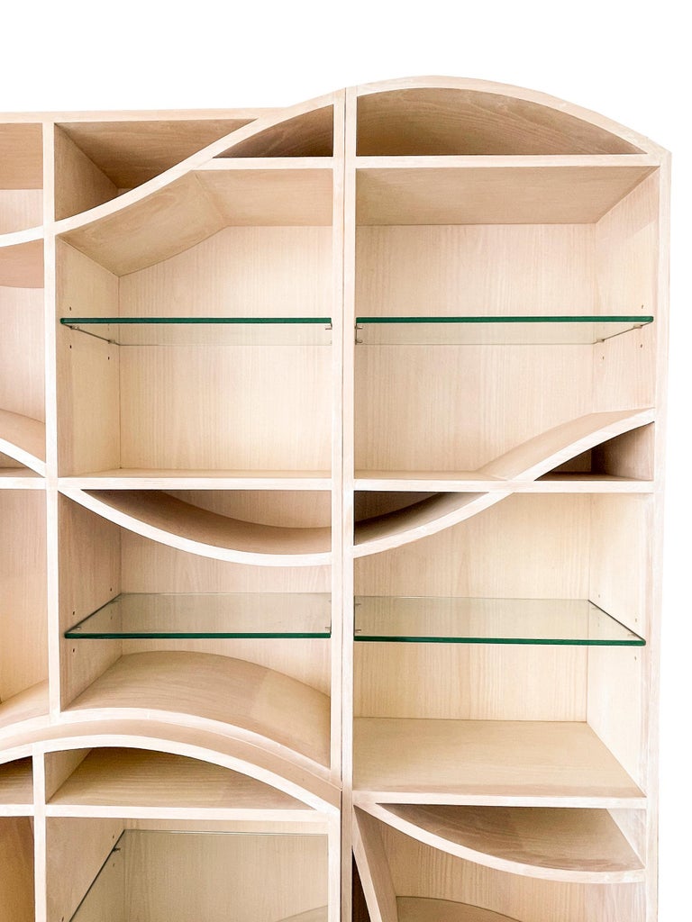 One of a Kind Custom Emmett Moore Limed Oak Bookcase, USA, 2014 For ...