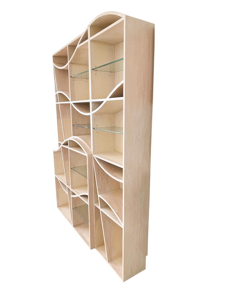 One of a Kind Custom Emmett Moore Limed Oak Bookcase, USA, 2014 For ...