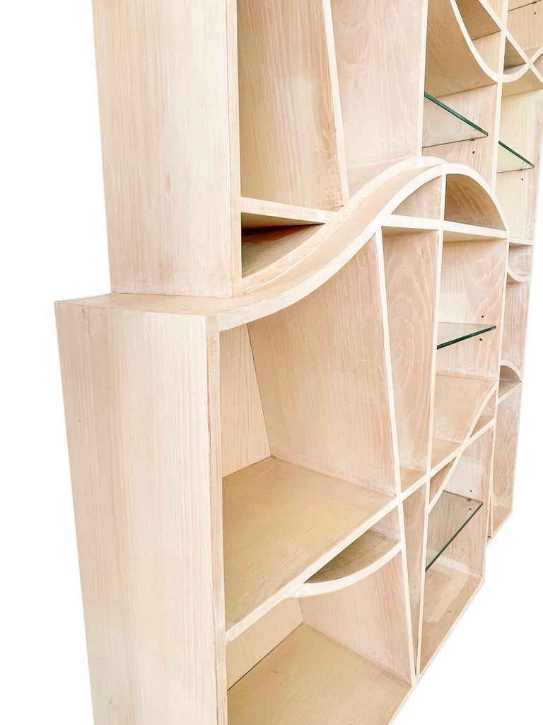 One of a Kind Custom Emmett Moore Limed Oak Bookcase, USA, 2014 For ...