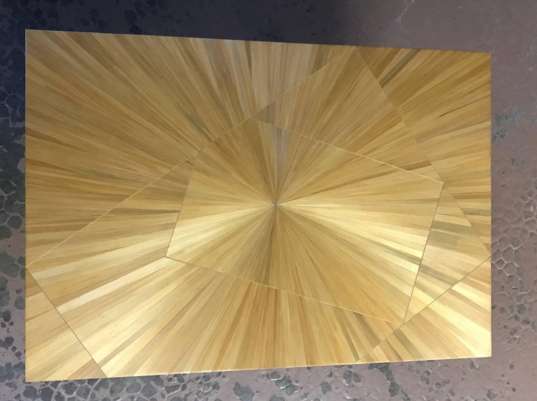 One of a Kind Gold Straw Marquetry Coffee Side Table, France For Sale ...