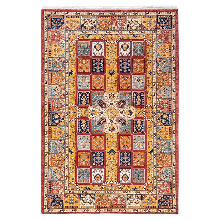 One-of-a-Kind Hand Knotted Bohemian Tribal Light Blue Area Rug For Sale ...