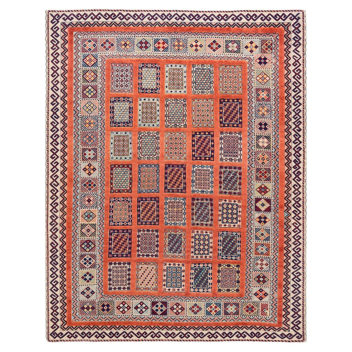 One-of-a-kind Hand Knotted Bohemian Tribal Orange Area Rug For Sale at ...