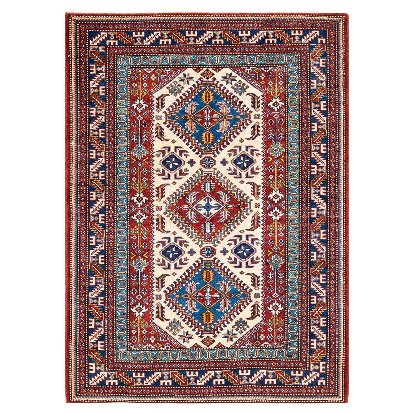 One-of-a-kind Hand Knotted Bohemian Tribal Tribal Red Area Rug For Sale ...