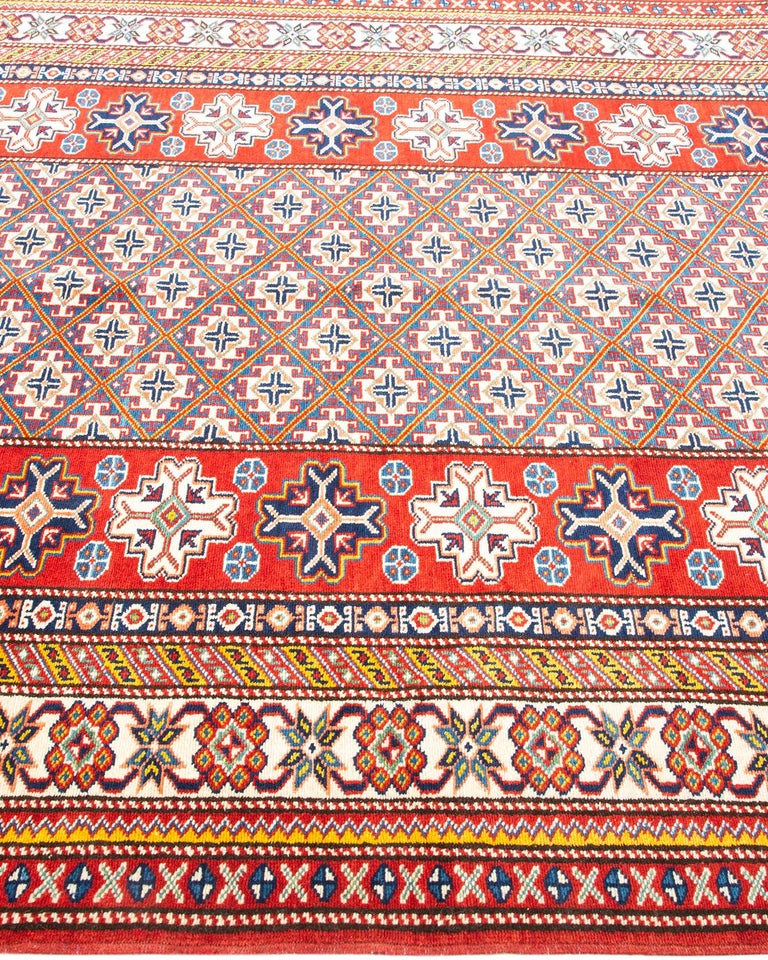 One-of-a-kind Hand Knotted Bohemian Tribal Tribal Red Area Rug For Sale ...