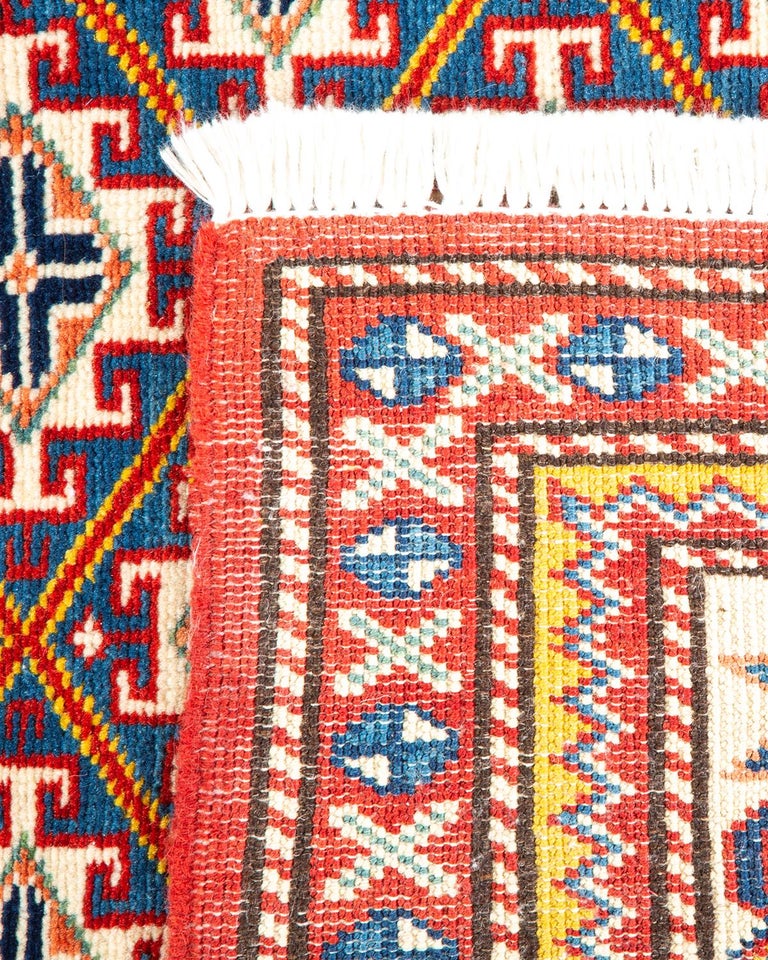 One-of-a-kind Hand Knotted Bohemian Tribal Tribal Red Area Rug For Sale ...