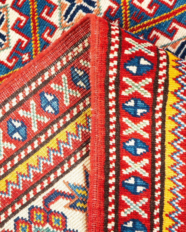 One-of-a-kind Hand Knotted Bohemian Tribal Tribal Red Area Rug For Sale ...