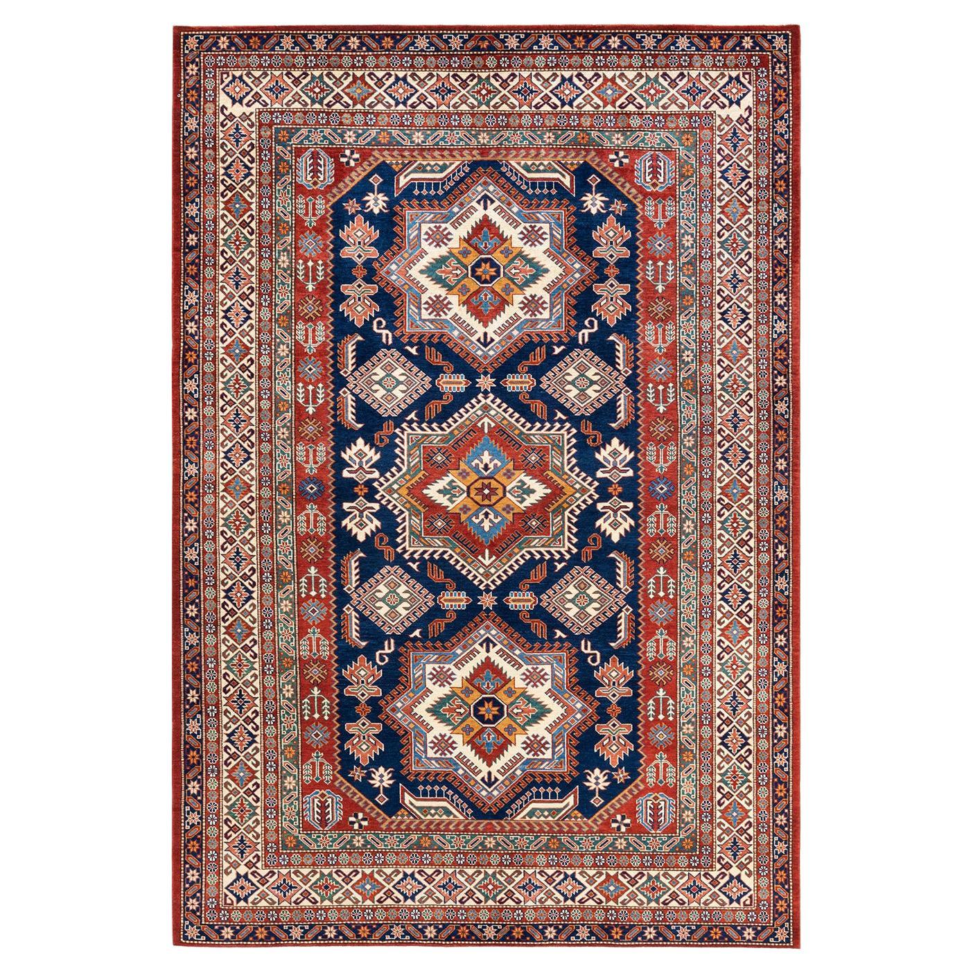 One-of-a-kind Hand Knotted Bohemian Tribal Tribal Red Area Rug For Sale ...