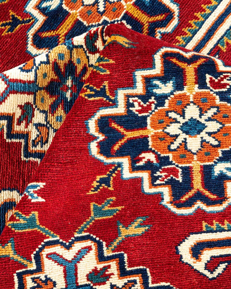 One-of-a-kind Hand Knotted Bohemian Tribal Tribal Red Area Rug For Sale ...
