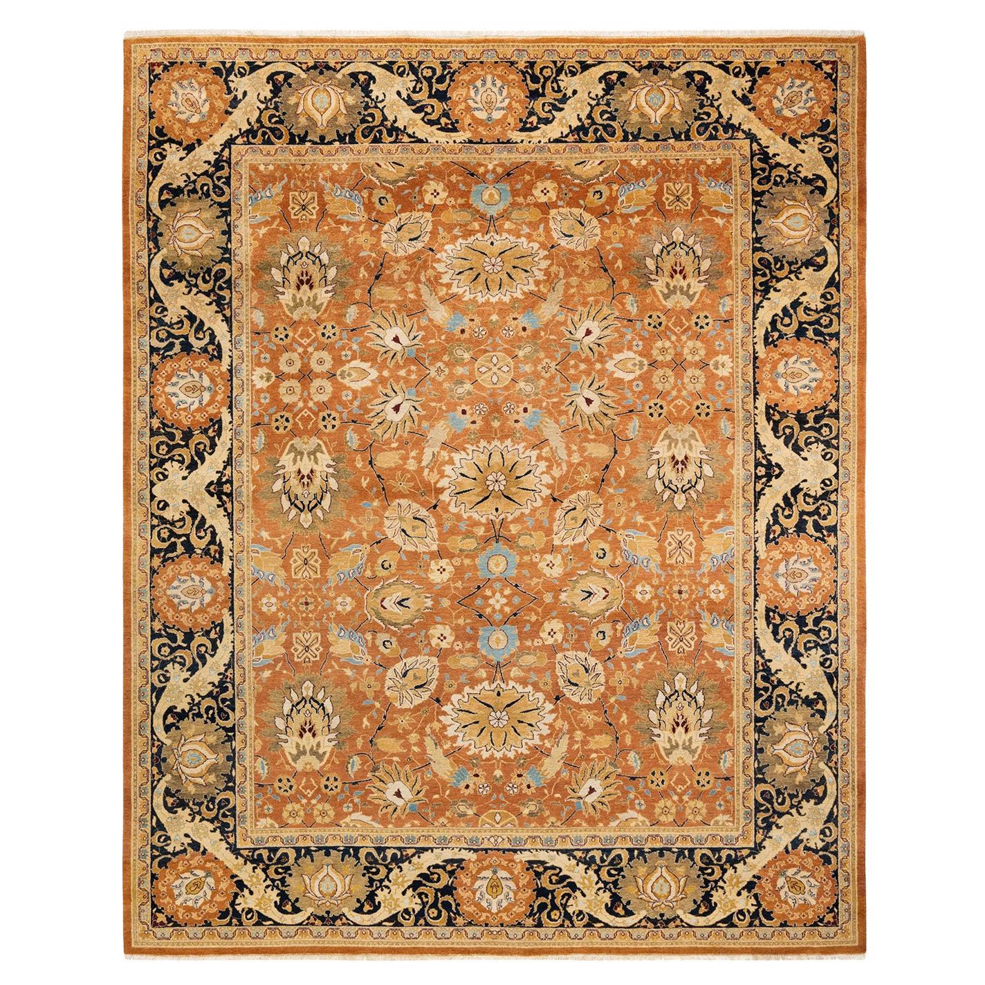 Brown Floral Tracery Area Rug For Sale at 1stDibs