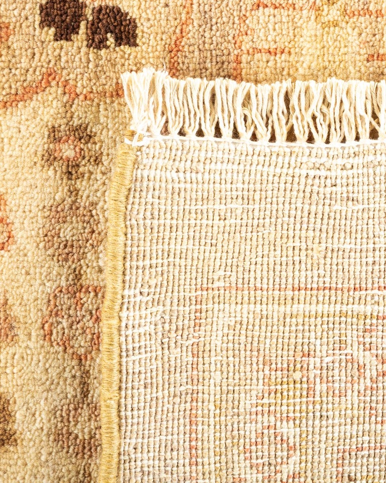 One-of-a-kind Hand Knotted Oriental Eclectic Yellow Area Rug For Sale ...