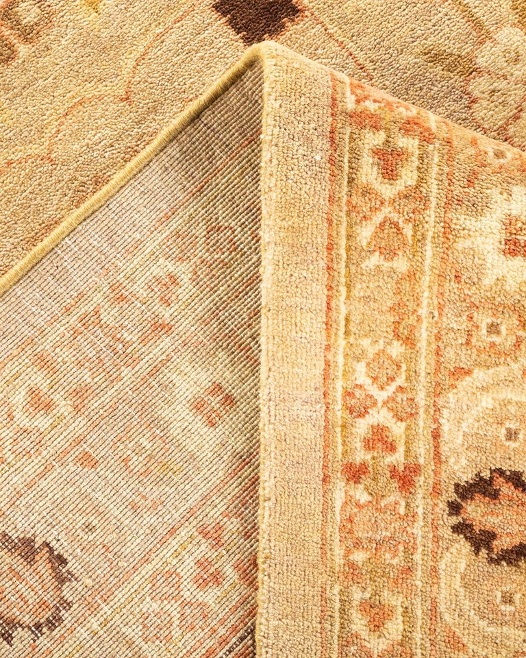 One-of-a-kind Hand Knotted Oriental Eclectic Yellow Area Rug For Sale ...