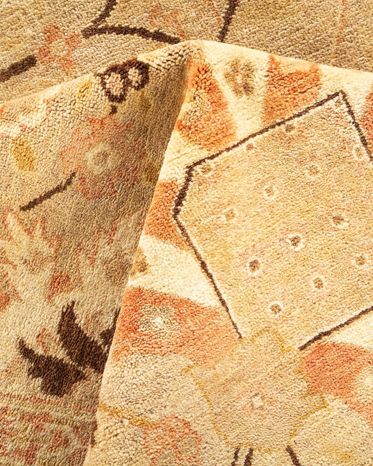 One-of-a-kind Hand Knotted Oriental Eclectic Yellow Area Rug For Sale ...