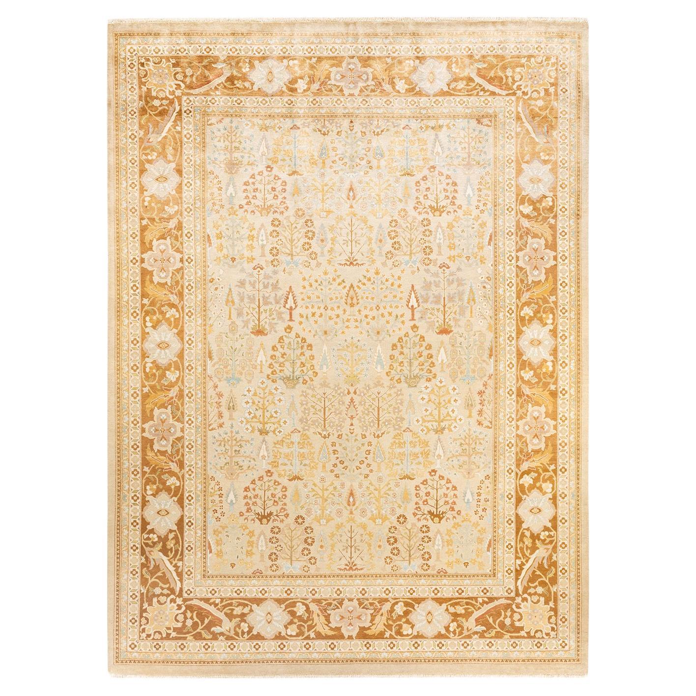 One-of-a-kind Hand Knotted Oriental Eclectic Yellow Area Rug For Sale ...