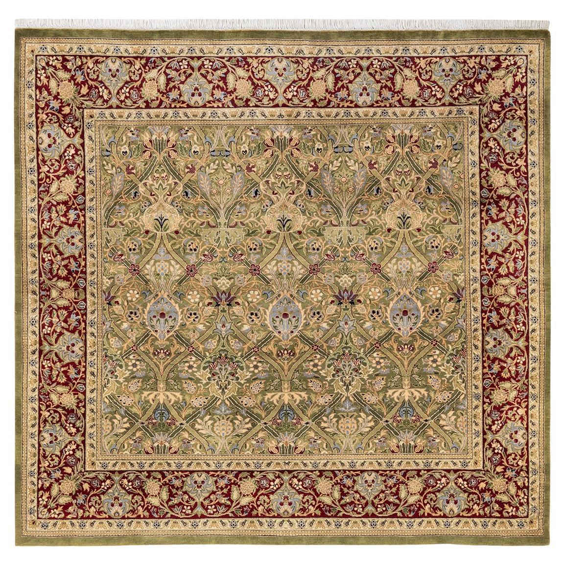 One-Of-A-Kind Hand Knotted Oriental Mogul Green Area Rug For Sale at ...