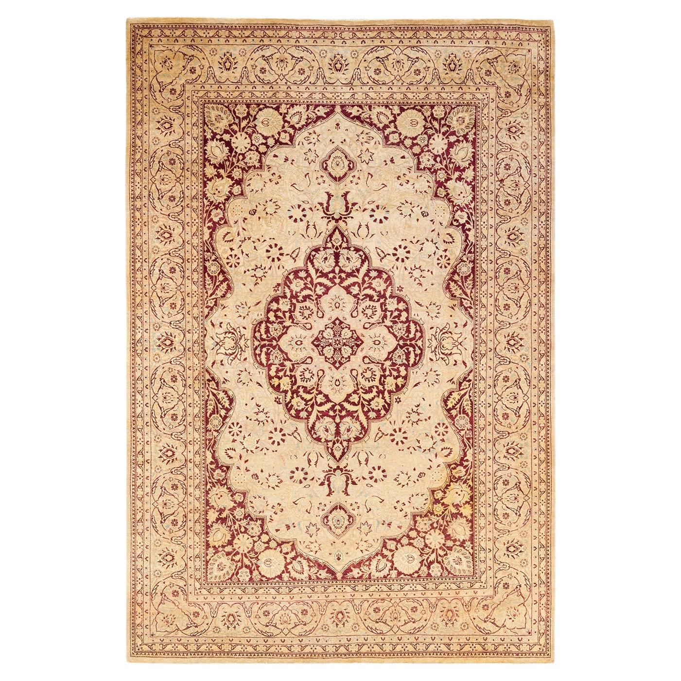 One-Of-A-Kind Hand Knotted Oriental Mogul Ivory Area Rug For Sale at ...
