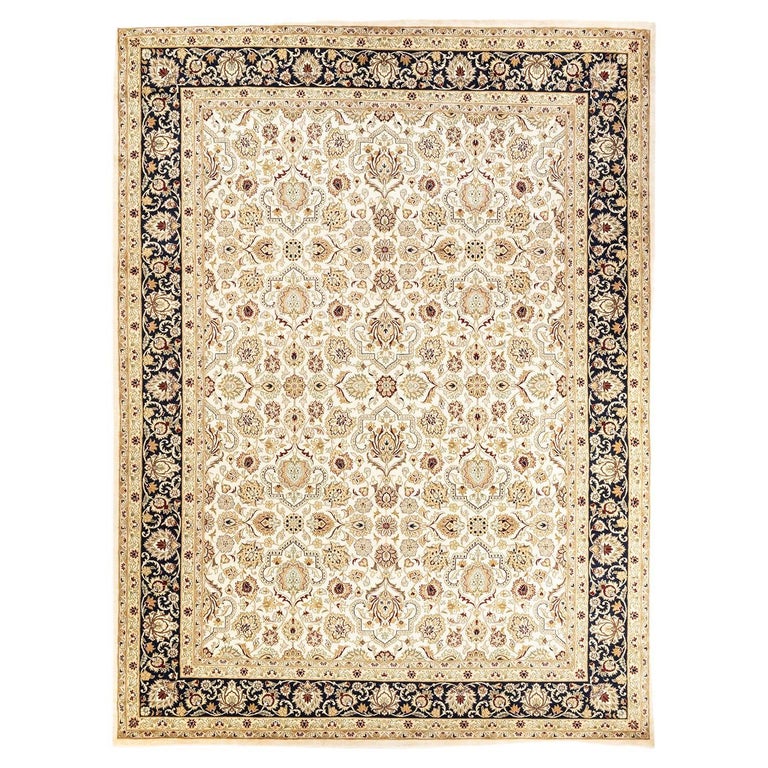 One-Of-A-Kind Hand Knotted Oriental Mogul Ivory Area Rug For Sale at ...