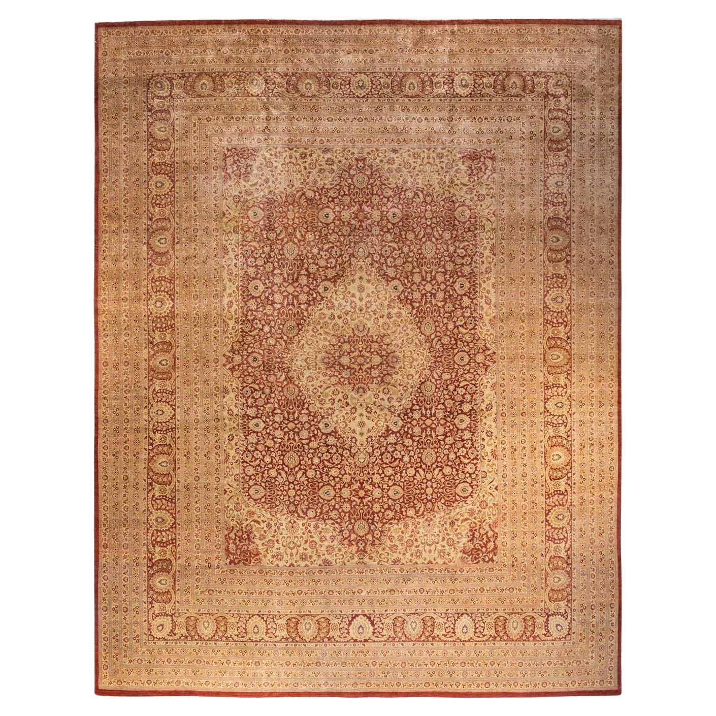 One-of-a-kind Hand Knotted Oriental Mogul Orange Area Rug For Sale at ...
