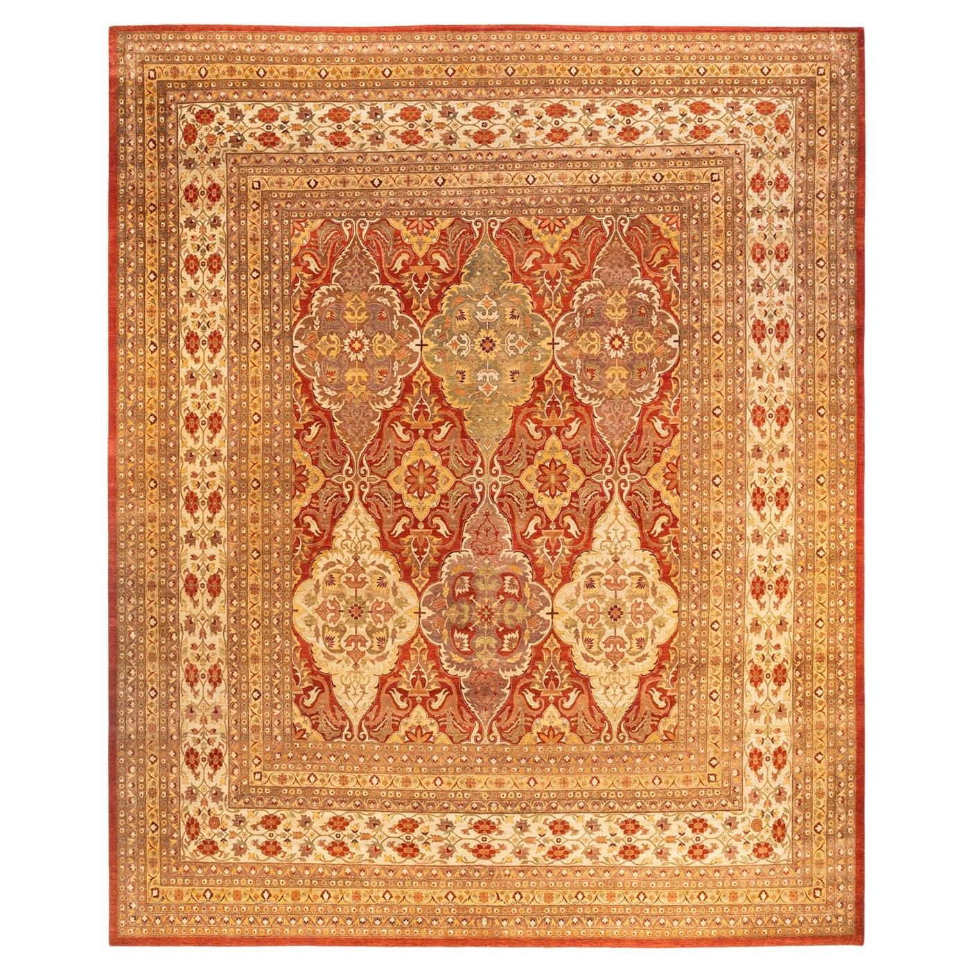 One-of-a-kind Hand Knotted Oriental Mogul Orange Area Rug For Sale at ...