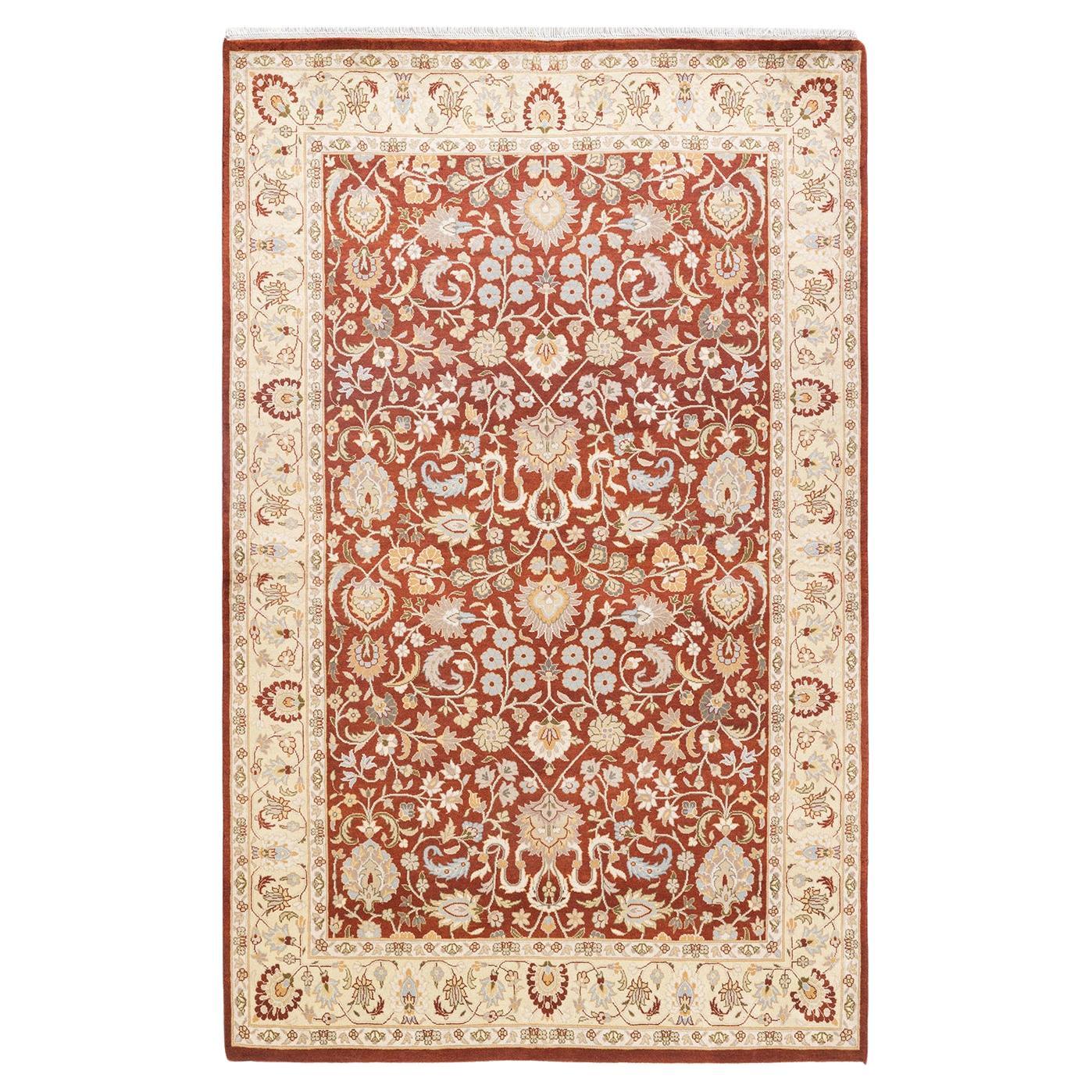 One-of-a-kind Hand Knotted Oriental Mogul Orange Area Rug For Sale at ...