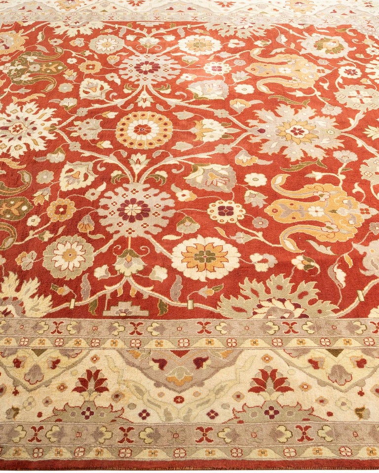 One-of-a-kind Hand Knotted Oriental Mogul Orange Area Rug For Sale at ...