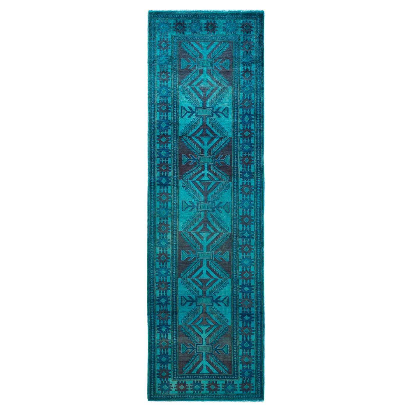 One-of-a-Kind Hand Knotted Overdyed Modern Green Area Rug For Sale at ...