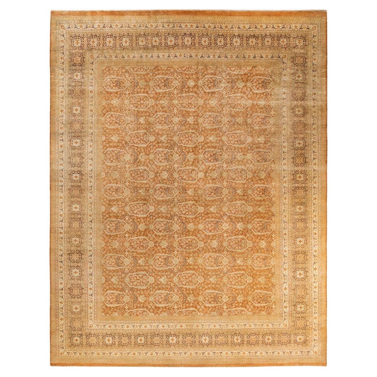 One of a Kind Hand Knotted Traditional Oriental Brown Area Rug For Sale ...