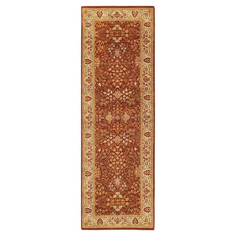 One of a Kind Hand Knotted Traditional Oriental Mogul Orange Runner ...