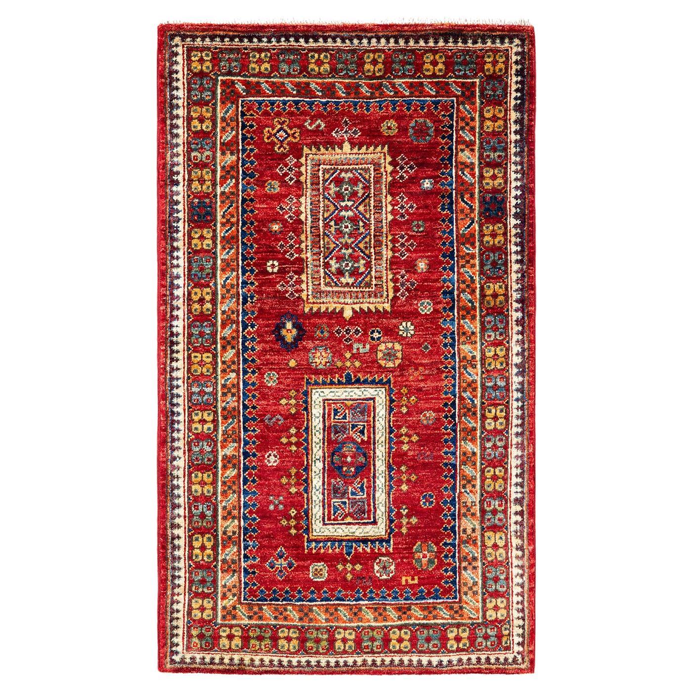 One of a Kind Hand Knotted Traditional Tribal Serapi Orange Area Rug ...