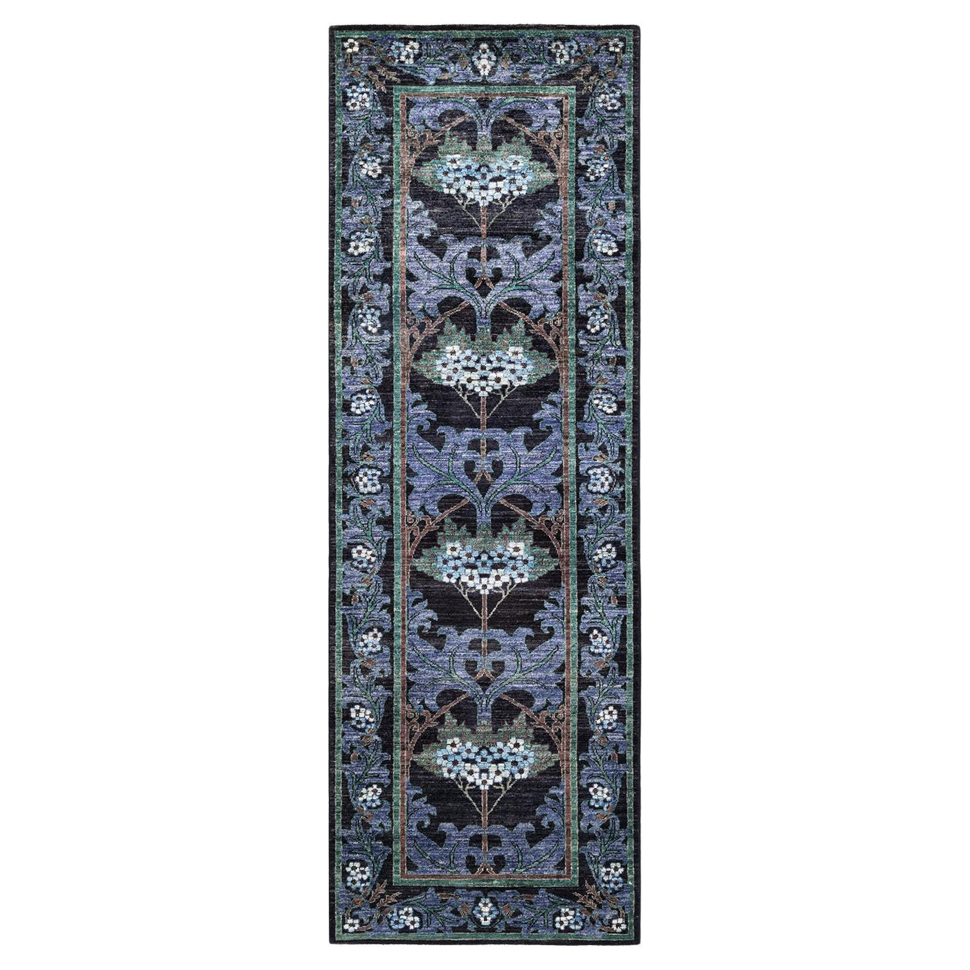 One-of-a-kind Hand Knotted Wool Arts and Crafts Black Area Rug For Sale ...