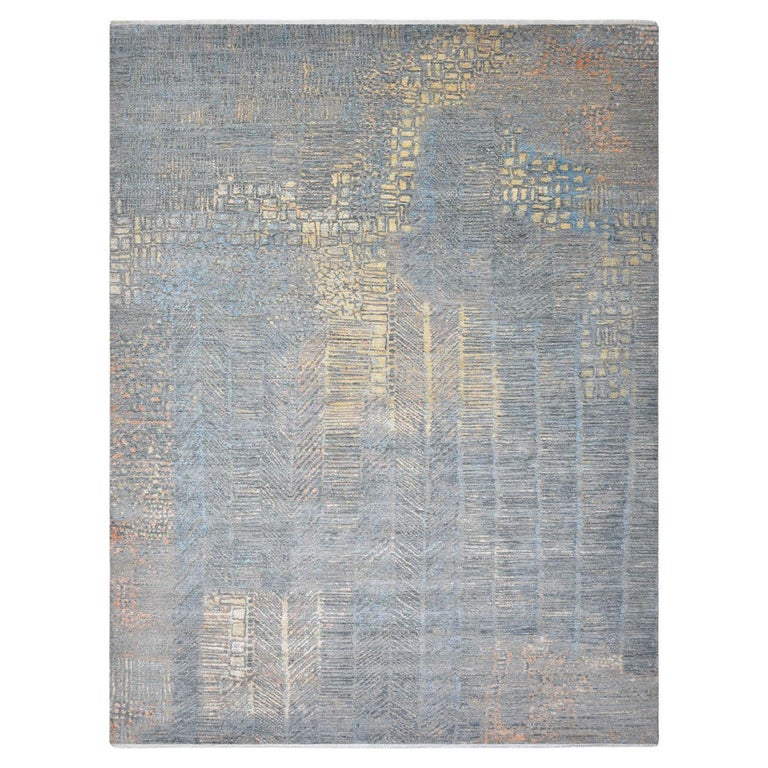 One-of-a-kind Hand Knotted Wool Contemporary Gray Area Rug For Sale at ...