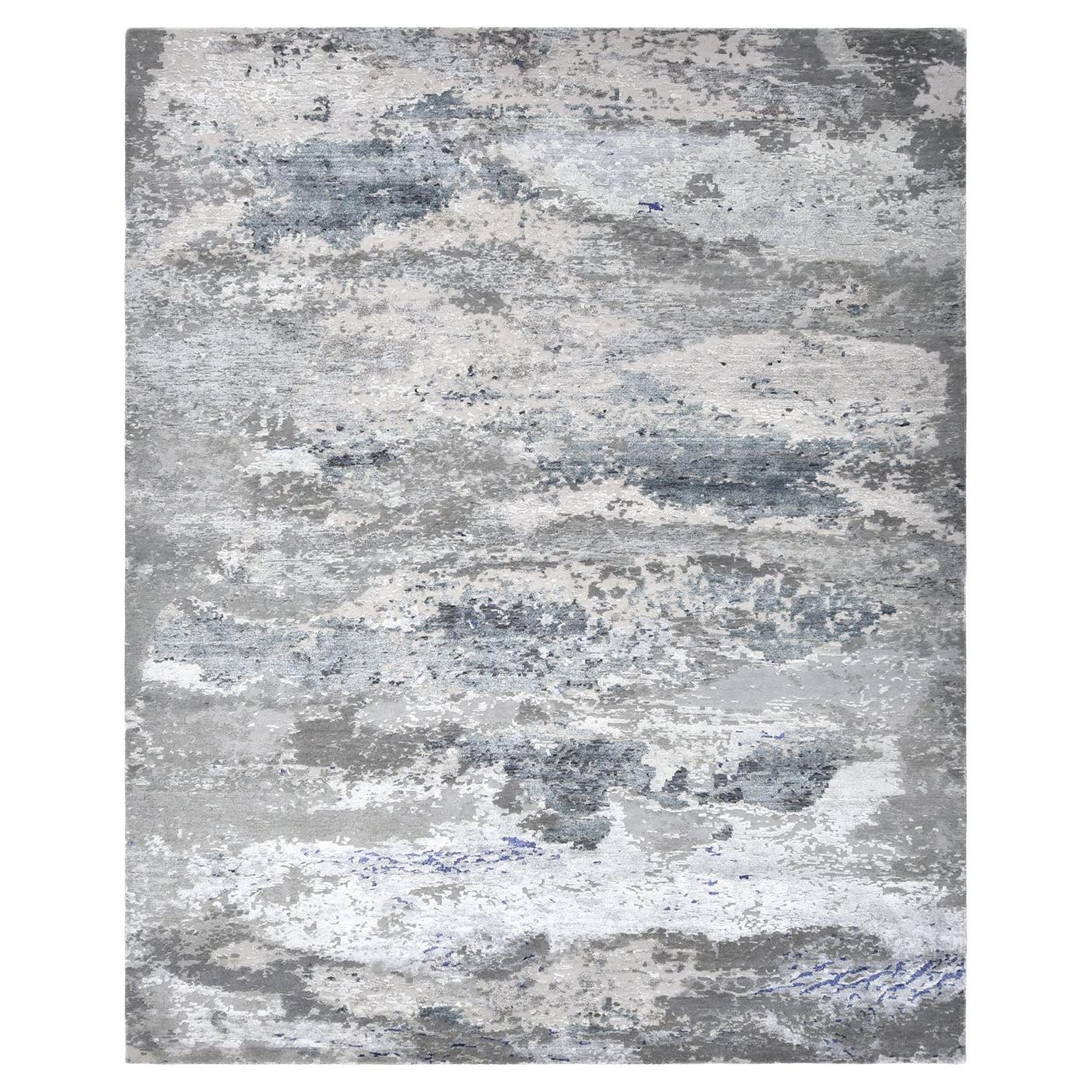 One-of-a-kind Hand Knotted Wool Contemporary Gray Area Rug For Sale at ...
