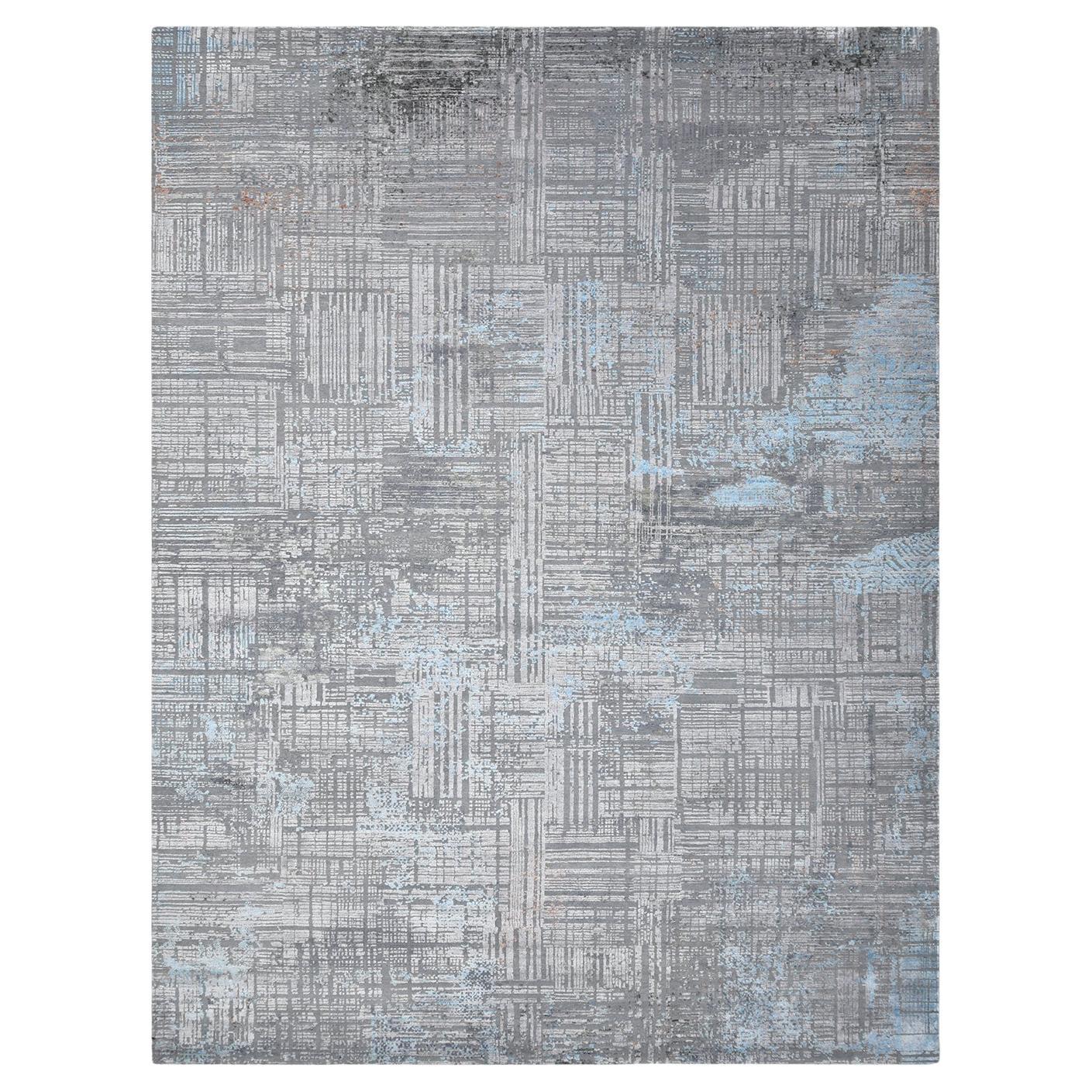 One-of-a-kind Hand Knotted Wool Contemporary Gray Area Rug For Sale at ...