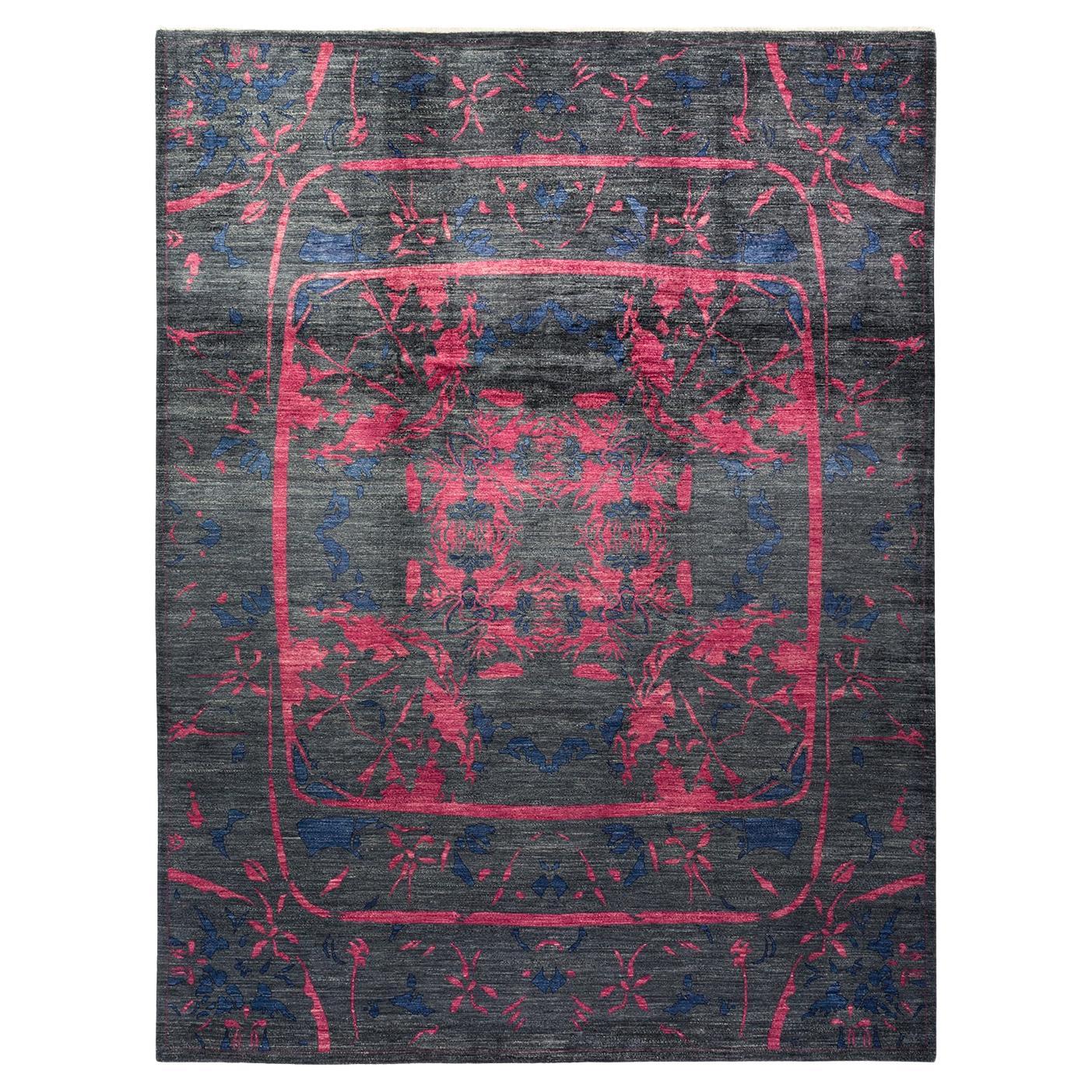 Dark Gray Loop Cut Rug For Sale at 1stDibs