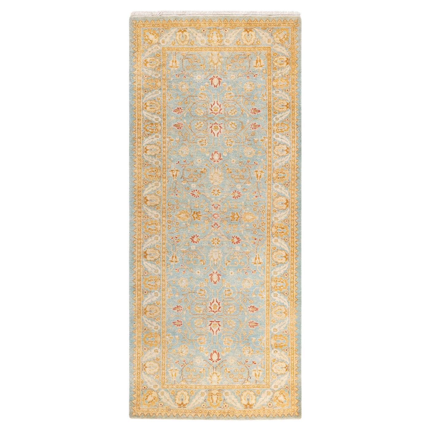 One-of-a-kind Hand Knotted Wool Mogul Light Blue Area Rug For Sale at ...