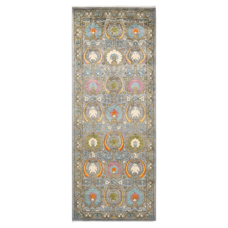 One-of-a-kind Hand Knotted Wool Suzani Light Grey Area Rug For Sale at ...