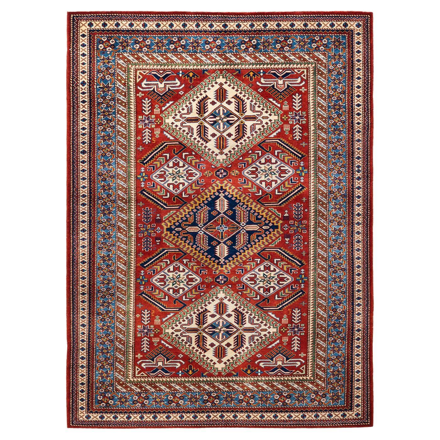 Via Como, 'Tribale' Hand Knotted Wool Rug 8 x 10 Ft One of A Kind RARE ...