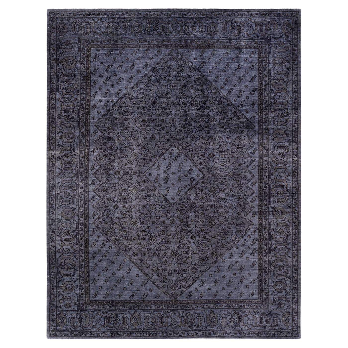 One-of-a-kind Hand Knotted Wool Vibrance Dark Gray Area Rug For Sale at ...