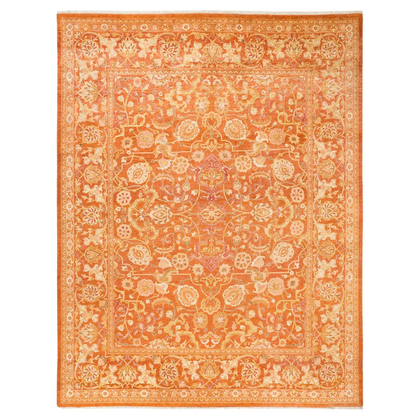 One-of-a-Kind Hand Made Contemporary Eclectic Brown Area Rug For Sale ...