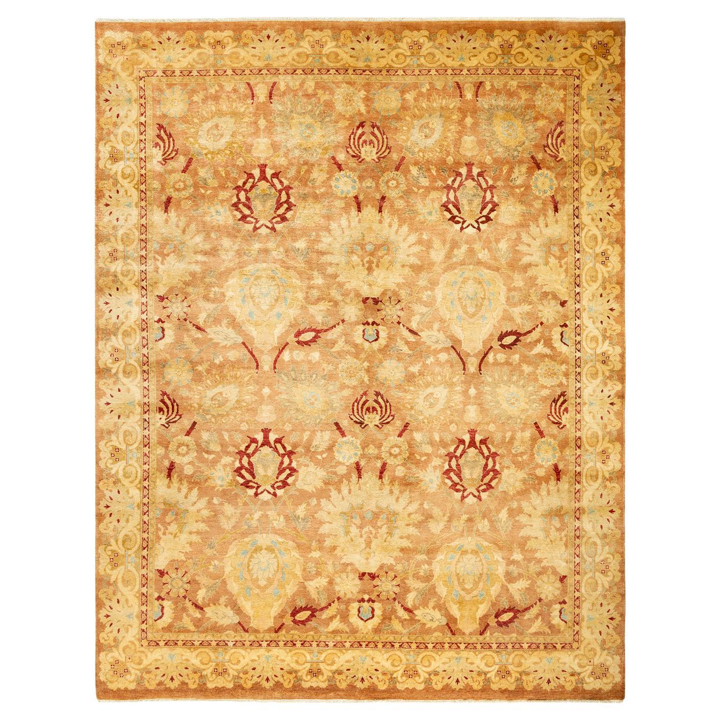 One-of-a-Kind Hand Made Contemporary Eclectic Brown Area Rug For Sale ...