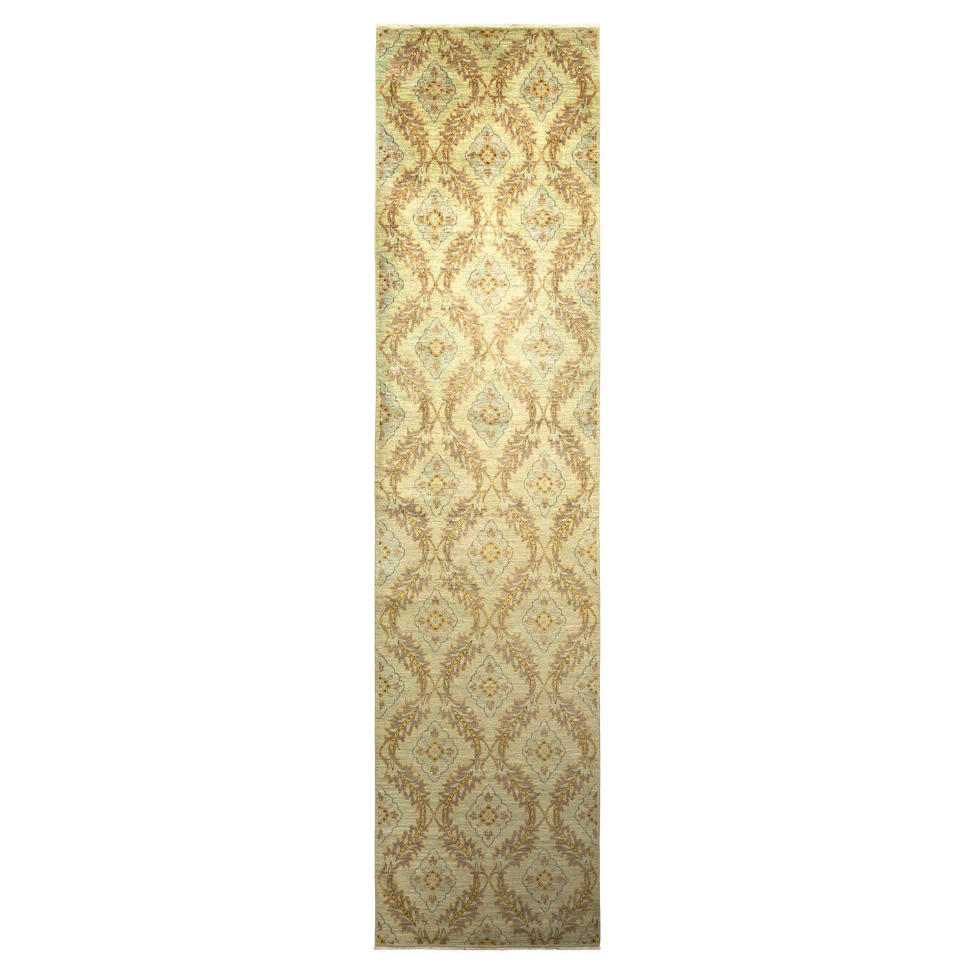 One-Of-A-Kind Hand Made Contemporary Eclectic Green Area Rug For Sale ...