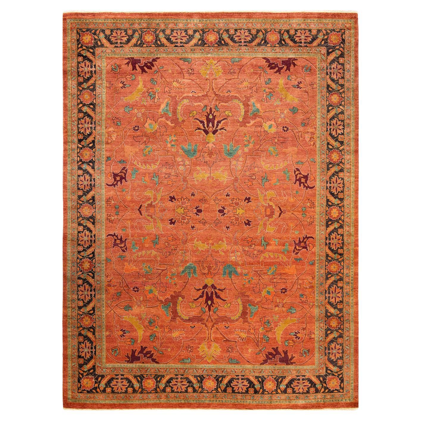 One-of-a-Kind Hand Made Contemporary Eclectic Purple Area Rug at 1stDibs