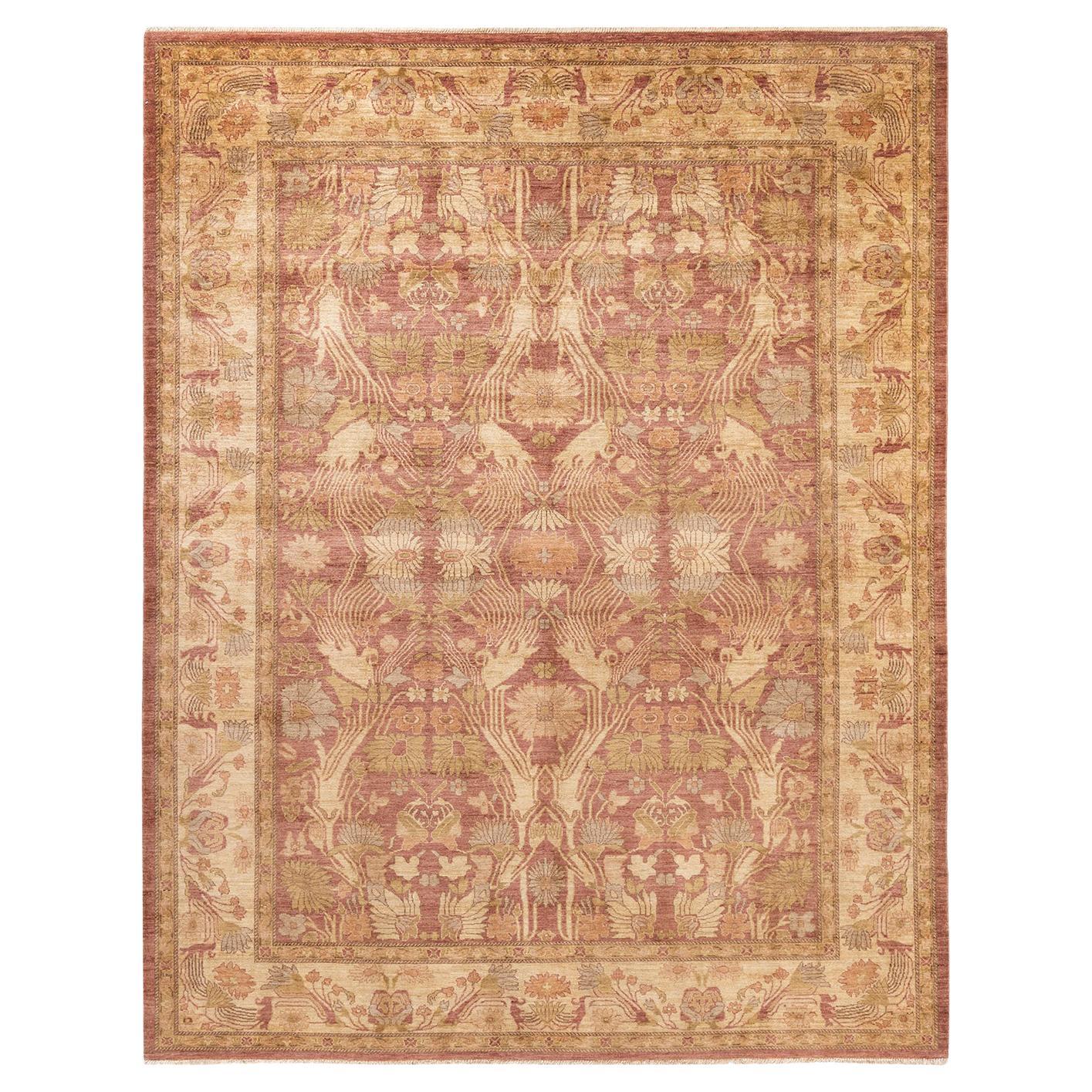 One-Of-A-Kind Hand Made Contemporary Eclectic Orange Area Rug For Sale ...