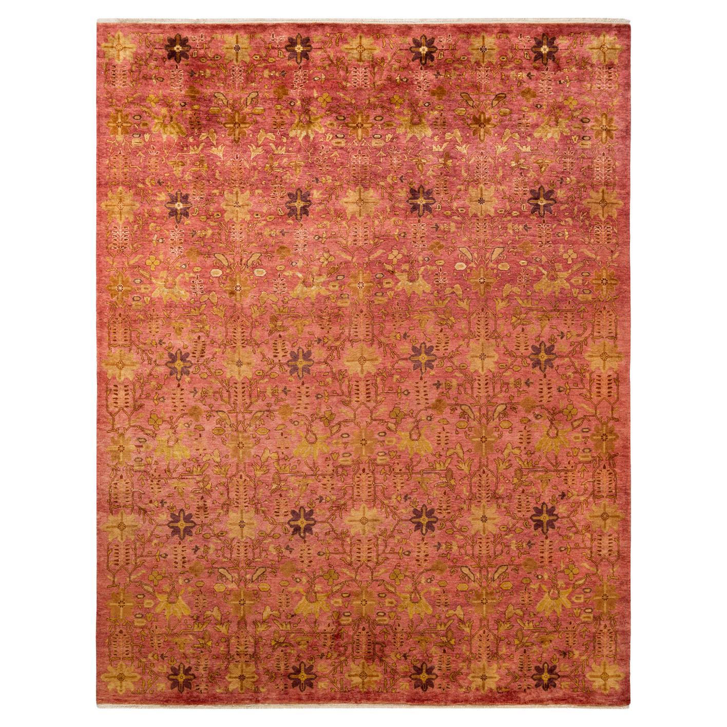 One-of-a-kind Hand Made Contemporary Eclectic Pink Area Rug For Sale at ...