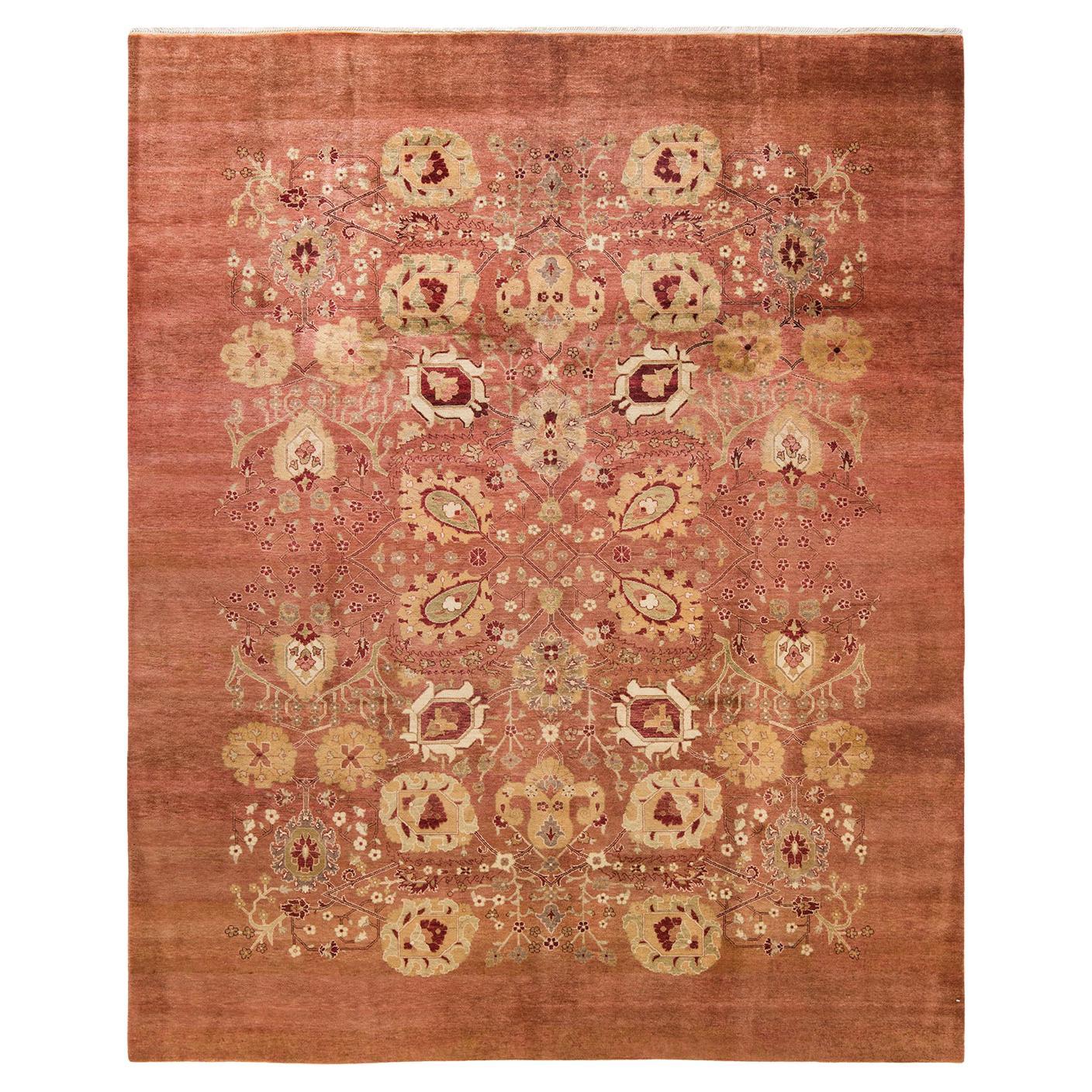 One-of-a-kind Hand Made Contemporary Eclectic Pink Area Rug For Sale at ...