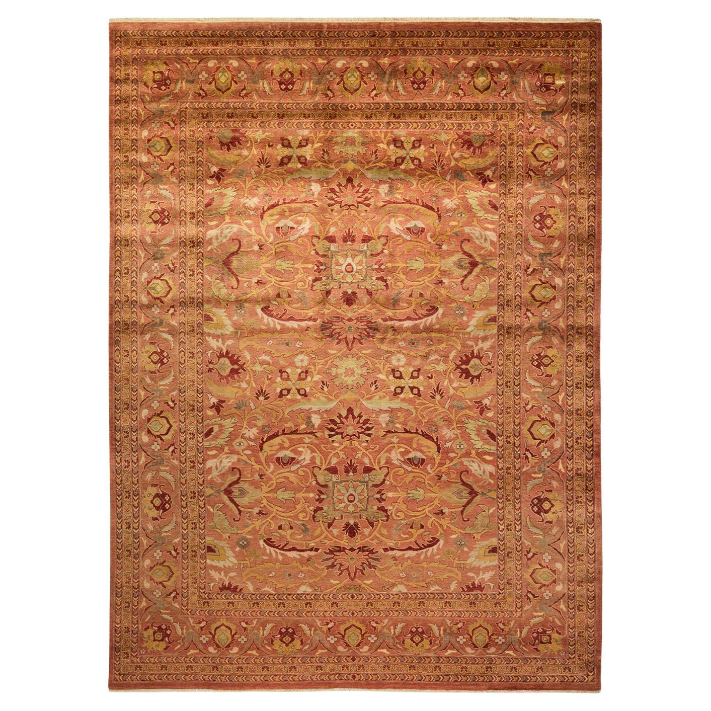 One-of-a-kind Hand Made Contemporary Eclectic Pink Area Rug For Sale at ...