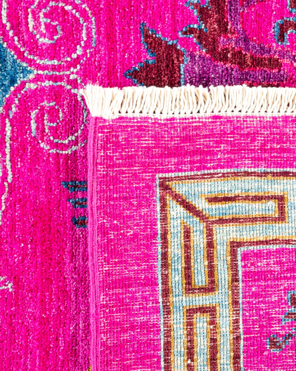 One-of-a-Kind Hand Made Contemporary Eclectic Purple Area Rug at 1stDibs