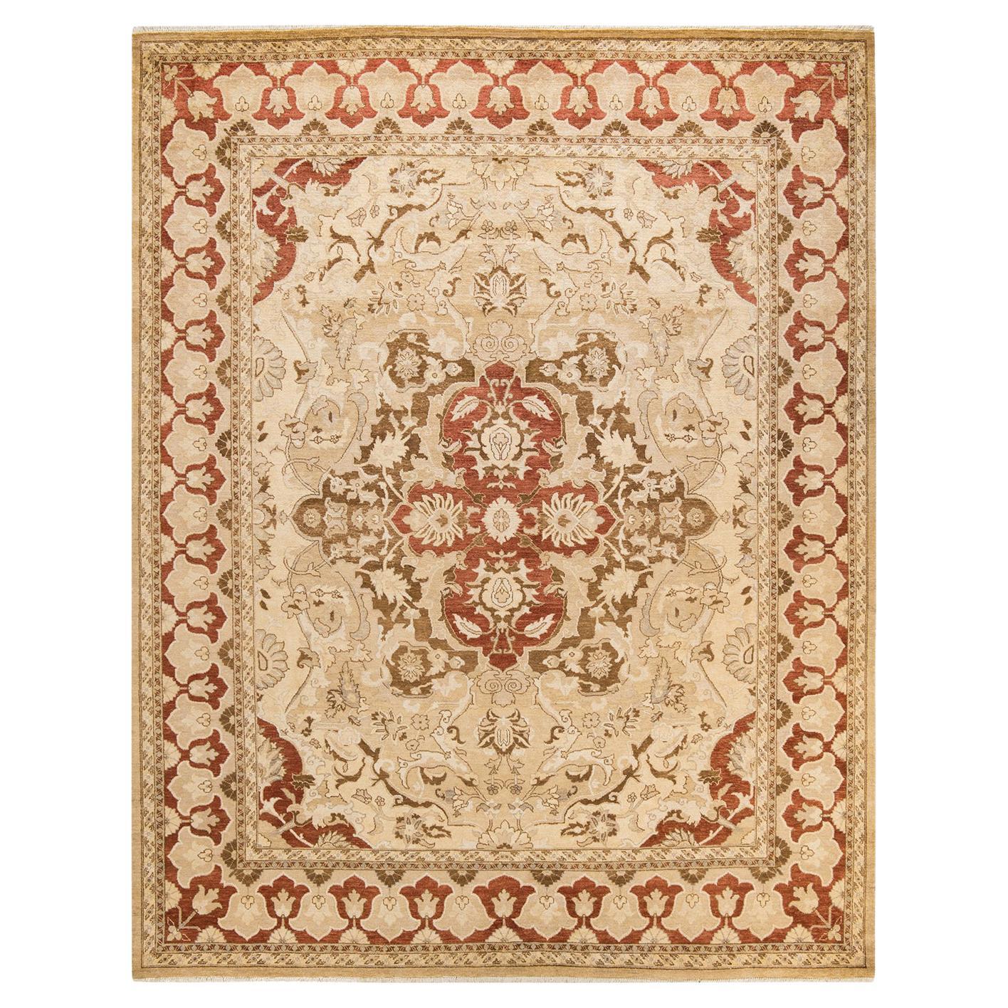 One-Of-A-Kind Hand Made Contemporary Eclectic Yellow Area Rug For Sale ...