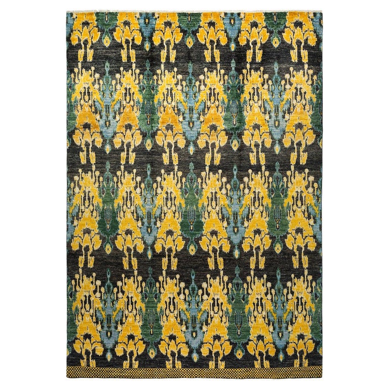 One-of-a-Kind Hand Made Contemporary Modern Black Area Rug For Sale at ...